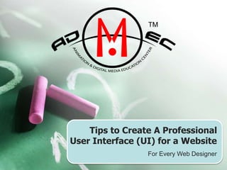 Professional ui for a website design | PPTX