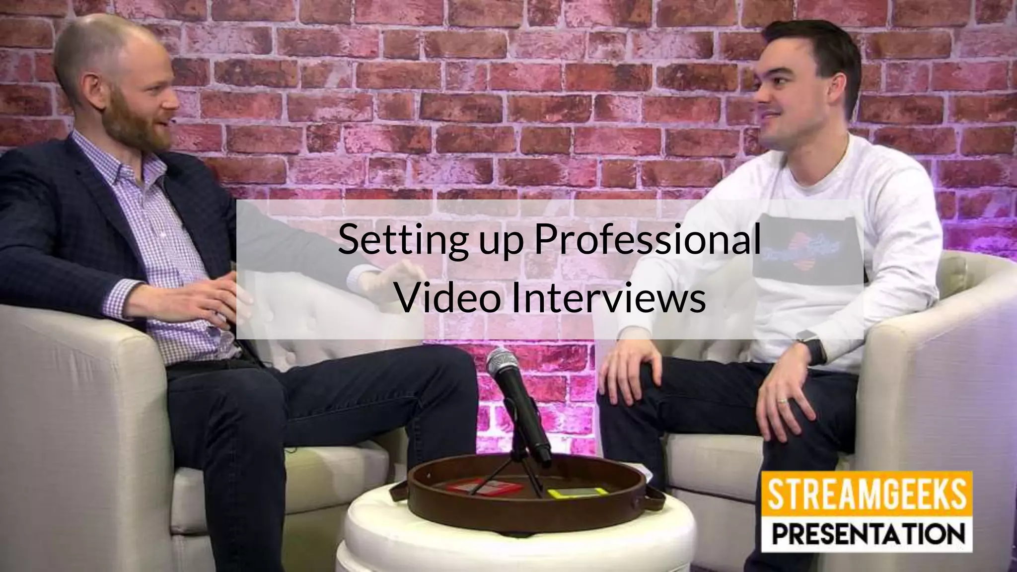 Professional video interview camera setup | PPTX