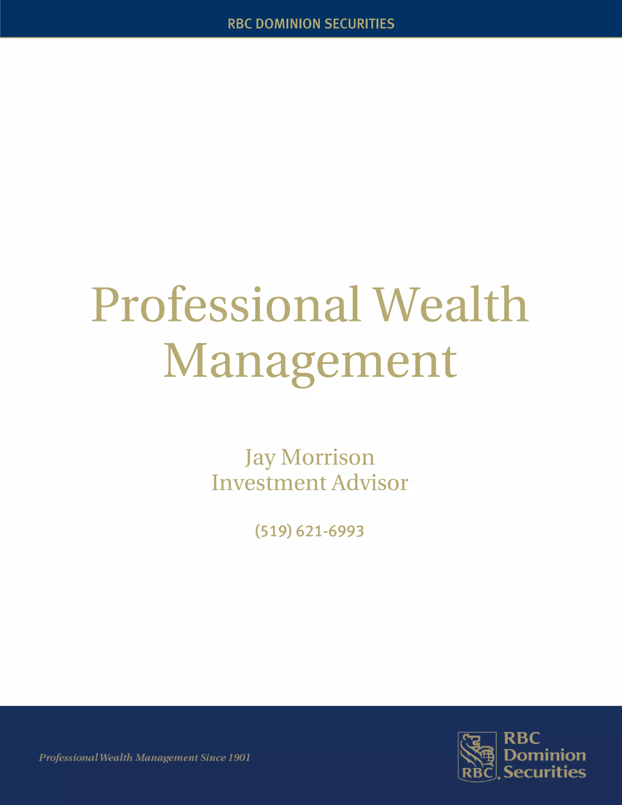 Professional Wealth Management Jay Morrison | PDF