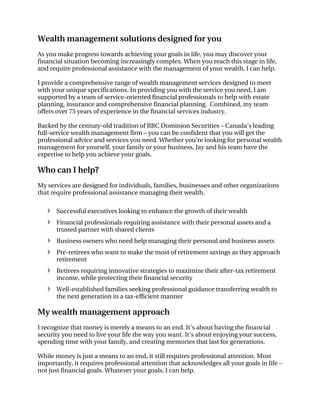 Professional Wealth Management Jay Morrison | PDF