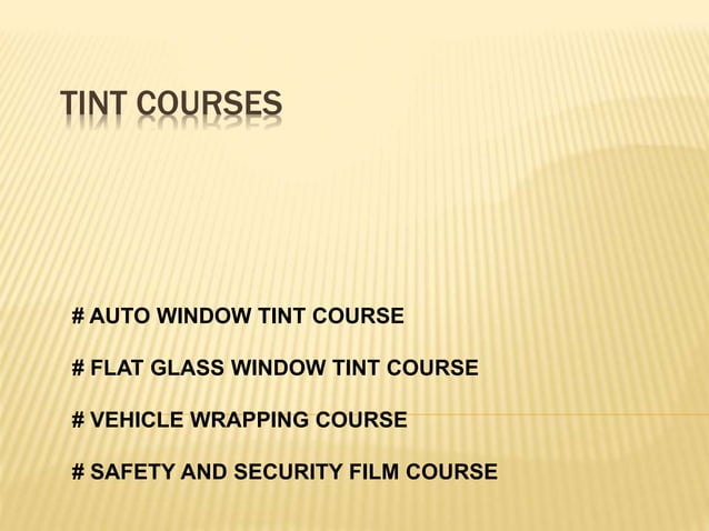 Professional window tinting | PPT