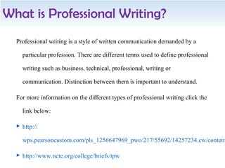 Professional writing | PPT