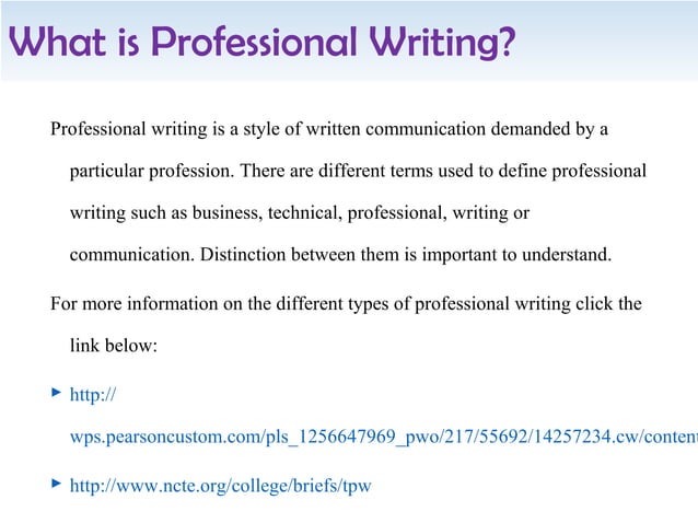 Professional writing | PPT