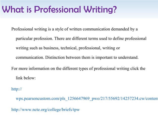 Professional writing | PPT