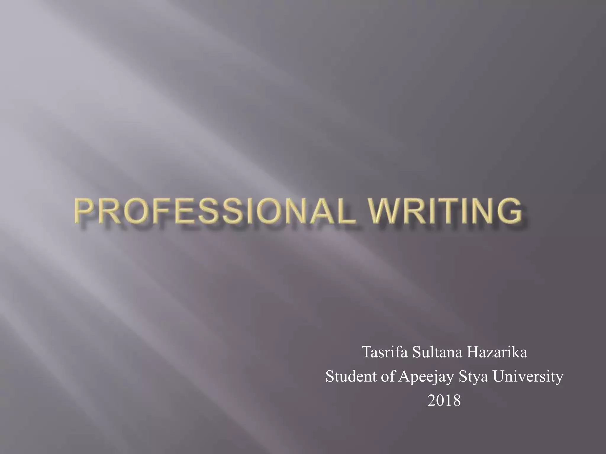 Professional writing | PPTX