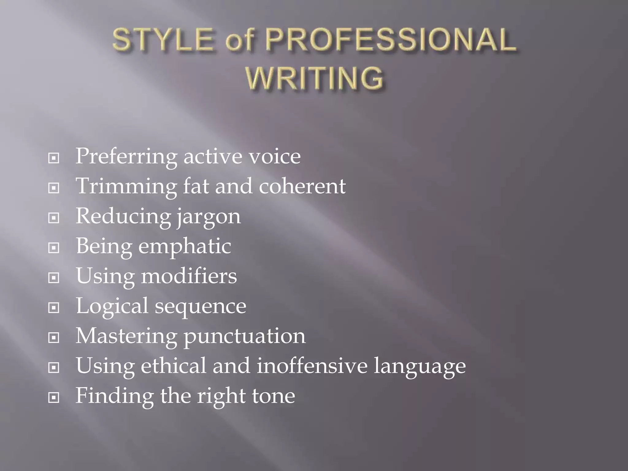 Professional writing | PPTX