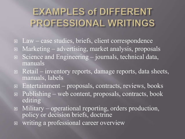 Professional writing | PPTX | Freelance Writing | Content Production