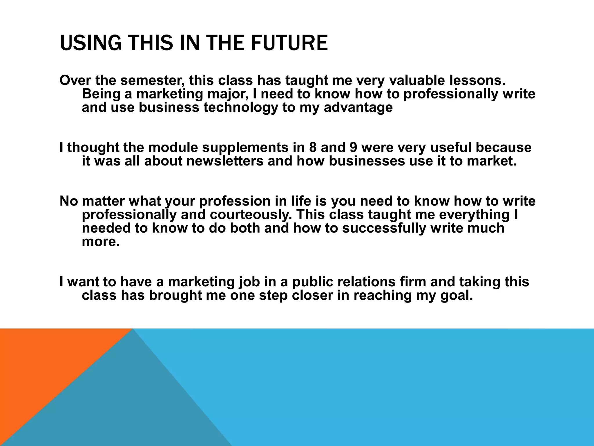 Professional writing final CaitlinMorel | PPT