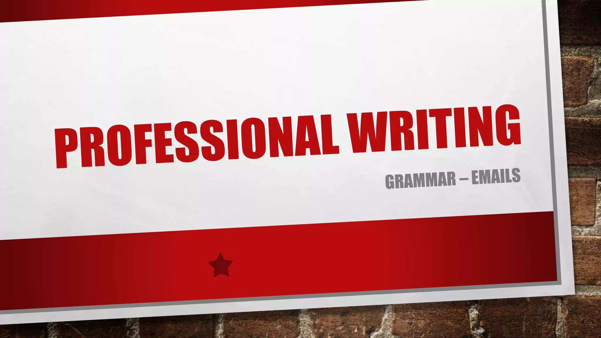 Professional Writing Training 101 | PPTX