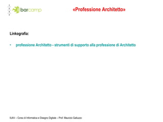 Professione architetto | PPT