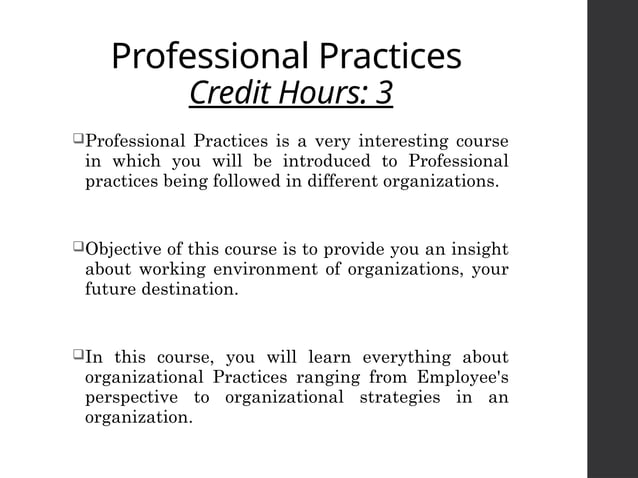 Professionla Practices Introduction .pptx | Free Download