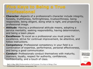 Professionlism In The Workplace Your Compnay | PDF