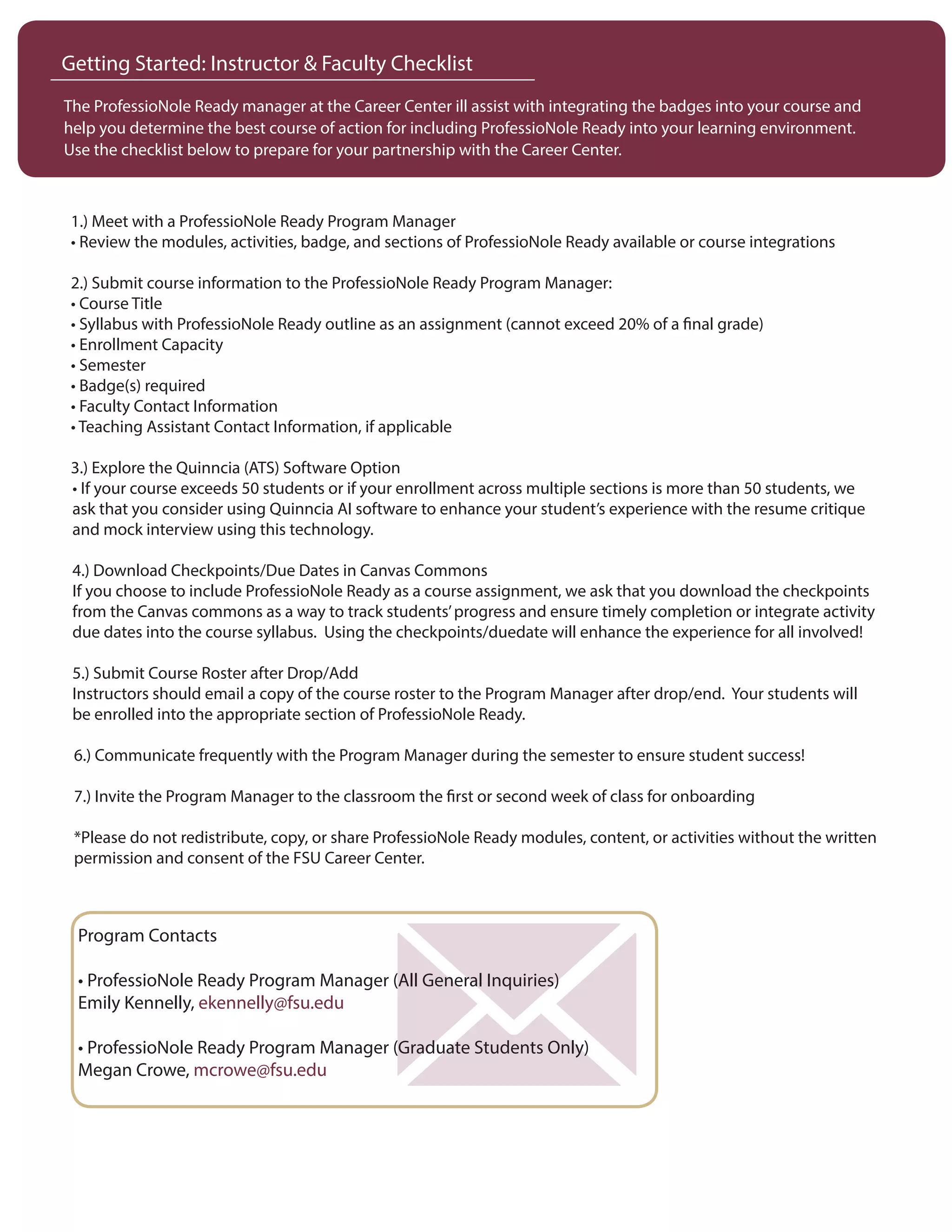 ProfessioNole Ready Instructor Guide | PDF