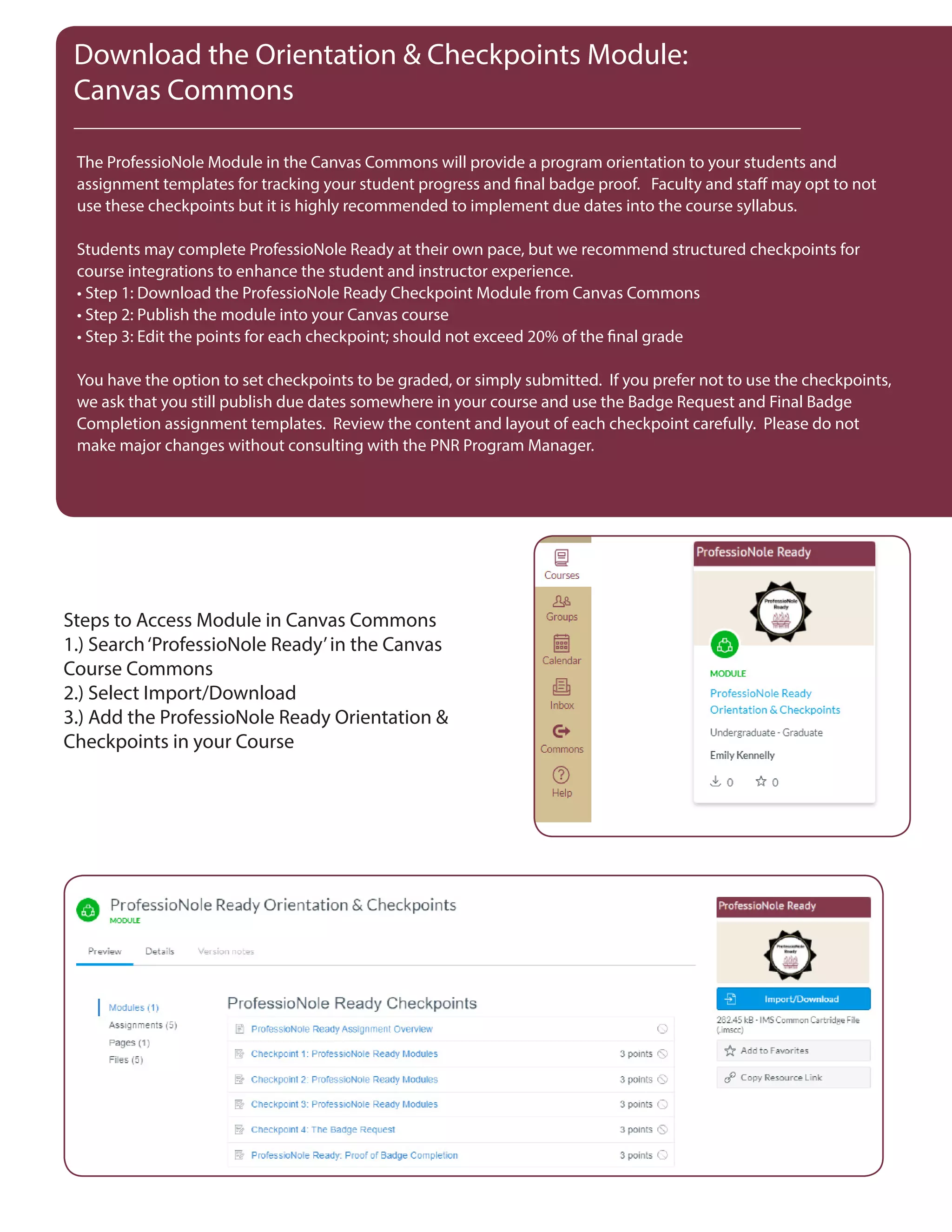 ProfessioNole Ready Instructor Guide | PDF