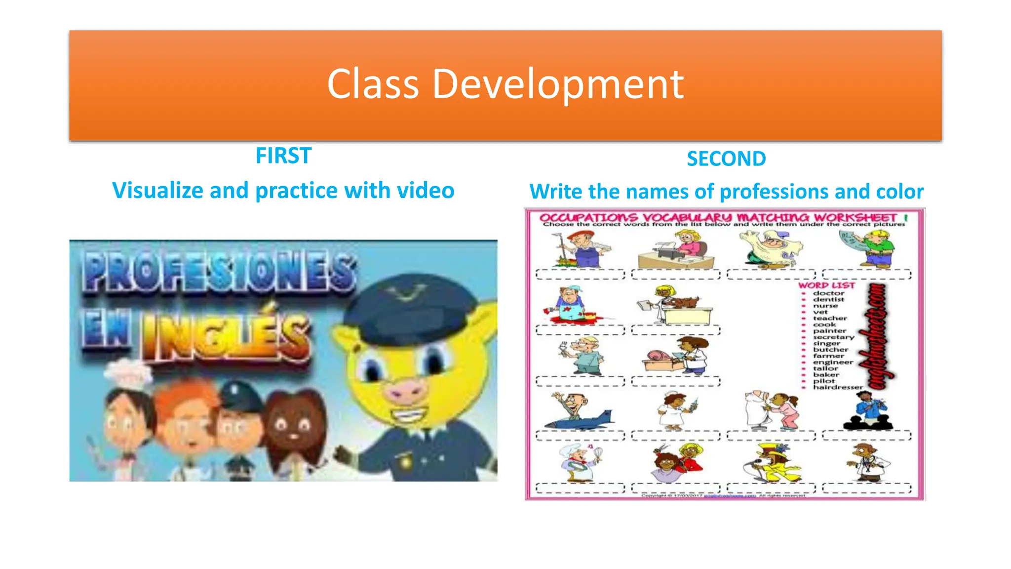 PROFESSIONS english class second grade.pptx