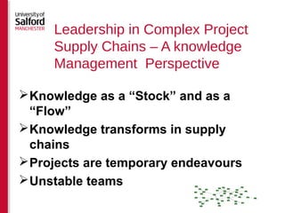 Leadership in the Built Environment, Professor Charles Egbu | PPT