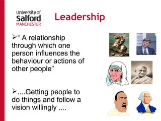 Leadership in the Built Environment, Professor Charles Egbu | PPT