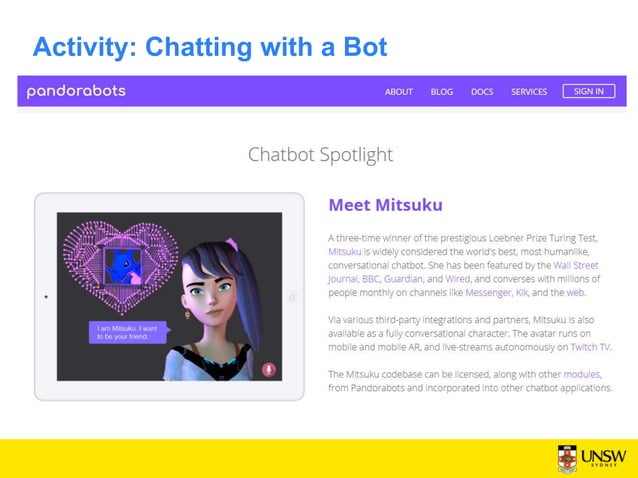 Professor Chris Tisdell, UNSW: Teacherbot - toward AI in higher education | PPTX