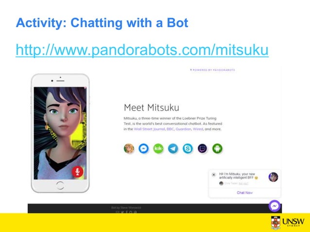 Professor Chris Tisdell, UNSW: Teacherbot - toward AI in higher education | PPTX