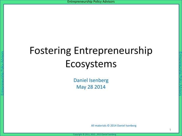 Professor Daniel Isenberg, Babson Executive Education (Open Innovation ...