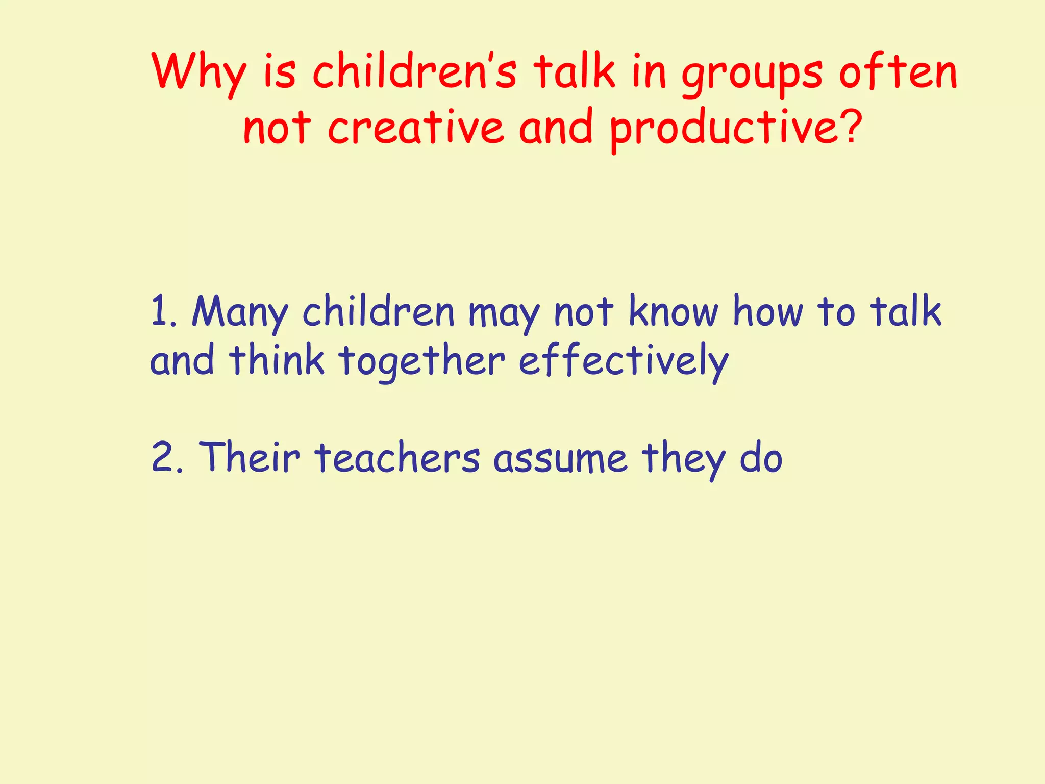 Exploratory talk - Professor Neil Mercer | PPT