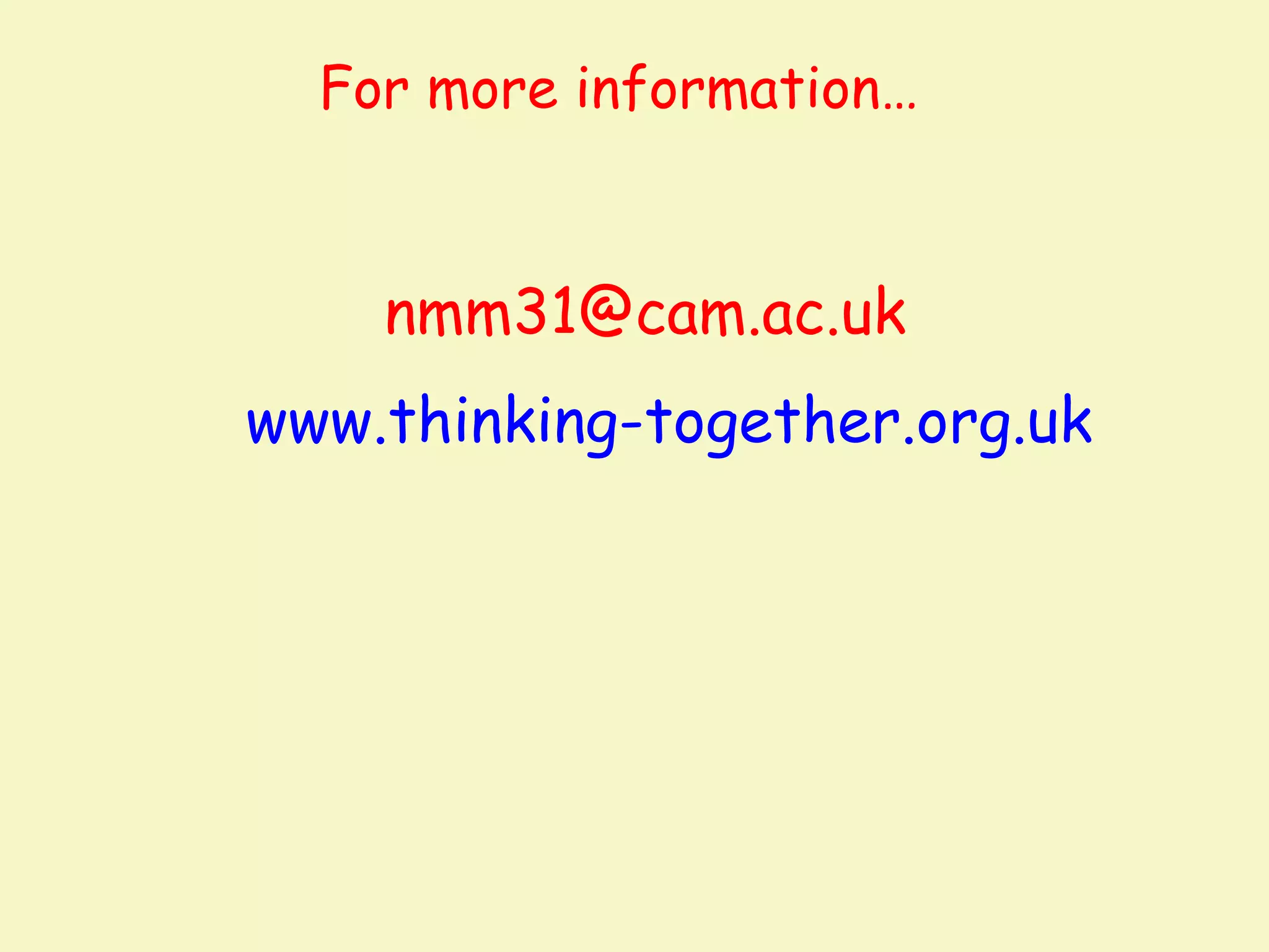 Exploratory talk - Professor Neil Mercer | PPT