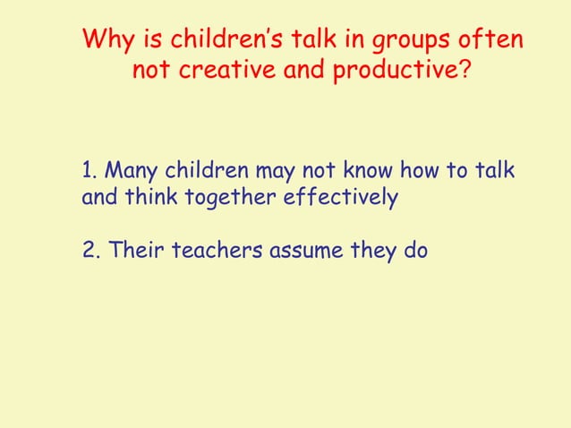 Exploratory talk - Professor Neil Mercer | PPT