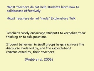 Exploratory talk - Professor Neil Mercer | PPT