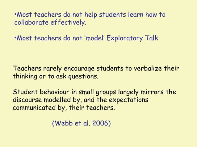Exploratory talk - Professor Neil Mercer | PPT