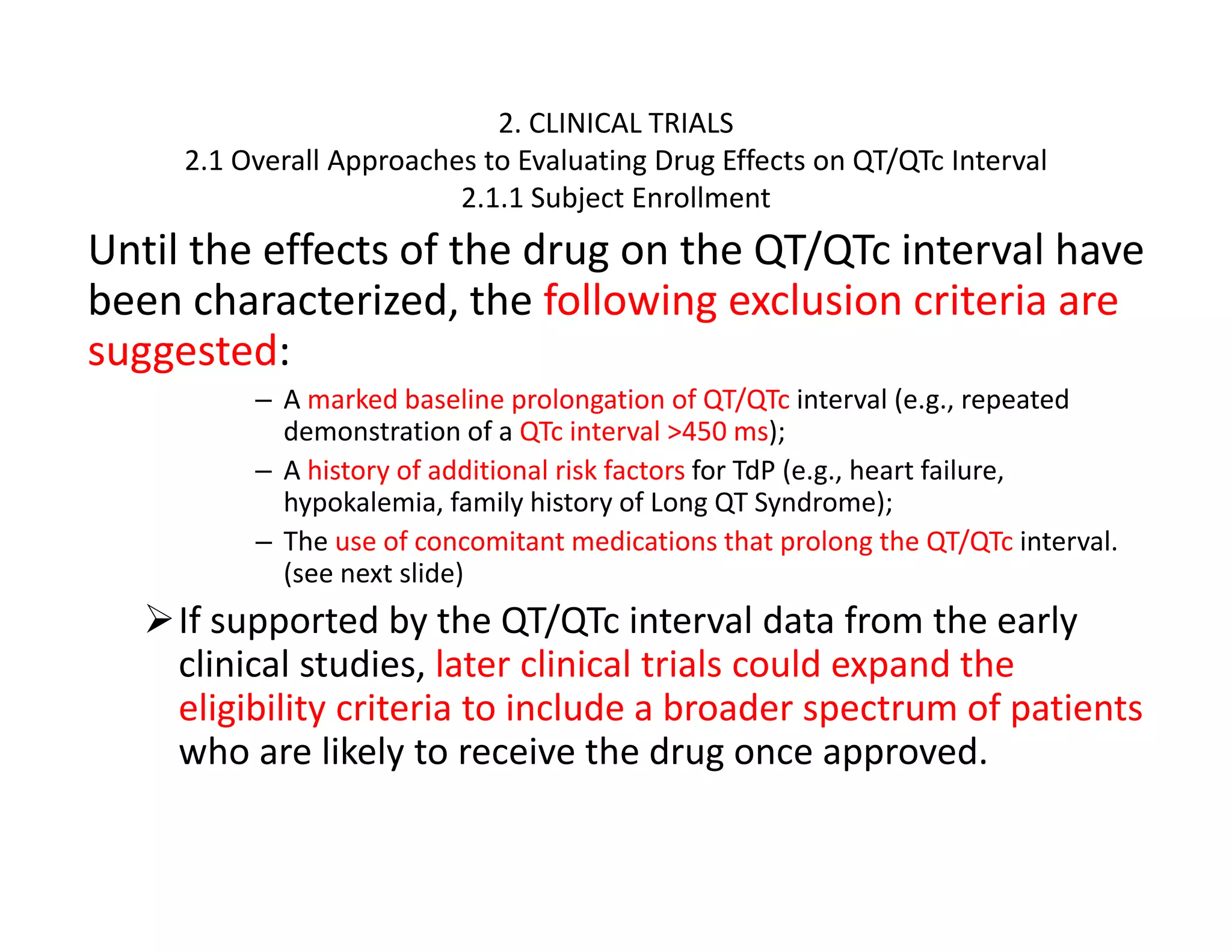ICH E14 on LQTc syndrome for non-antiarrythmic drugs - Professor Peivand Pirouzi | PDF
