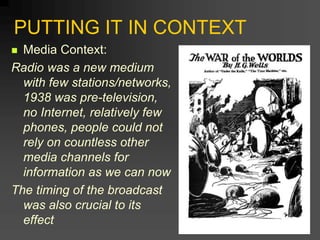 WCC COMM 101-Chapter #7 Focus (War of the Worlds) | PPTX