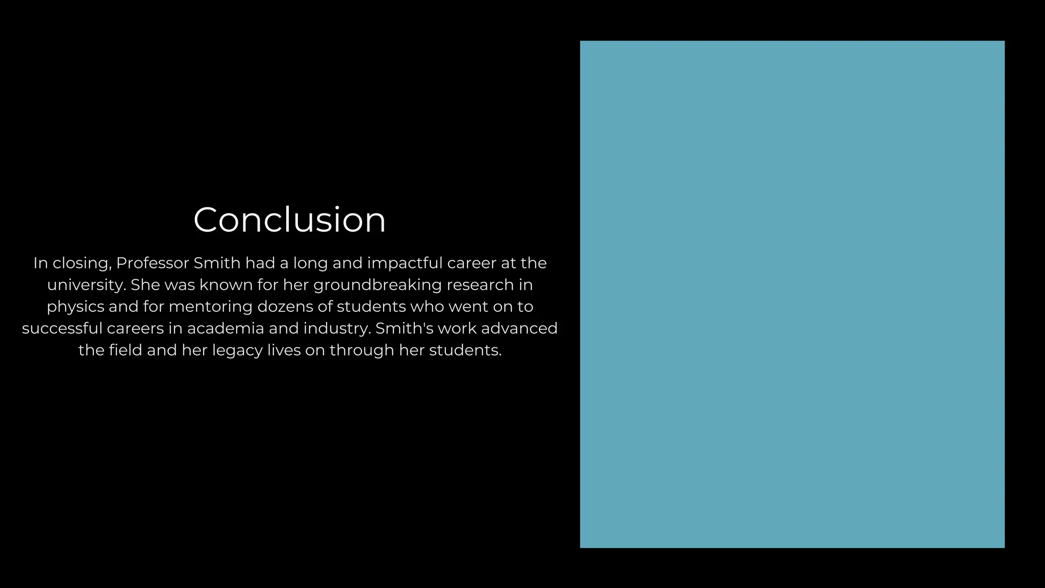 Professor Profile Presentation example . | PPTX