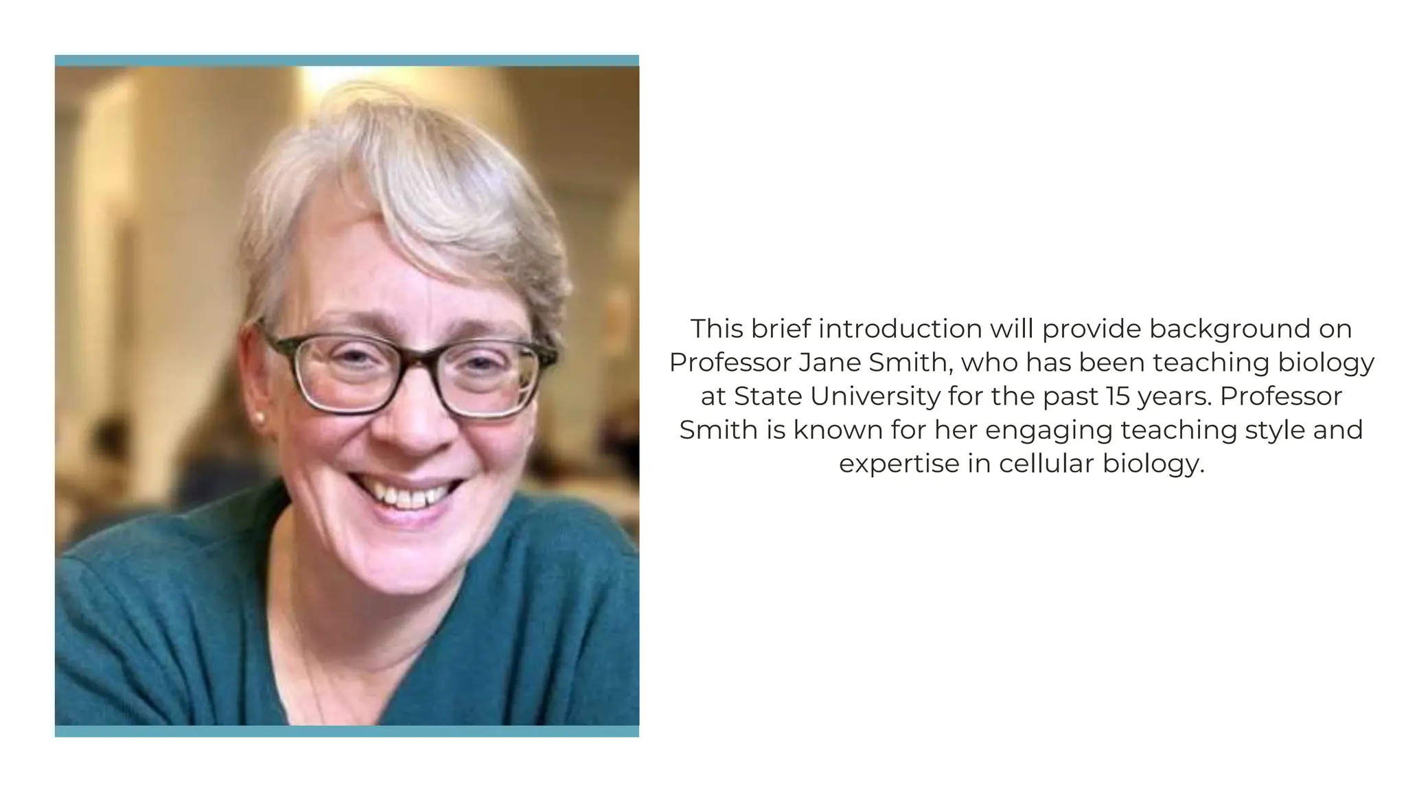 Professor Profile Presentation example . | PPTX