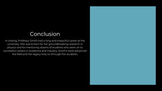 Professor Profile Presentation example . | PPTX