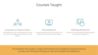Professor Profile Presentation example . | PPTX