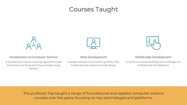 Professor Profile Presentation example . | PPTX