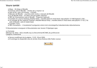 Manual Moodle Professorat | PDF