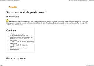 Manual Moodle Professorat | PPT