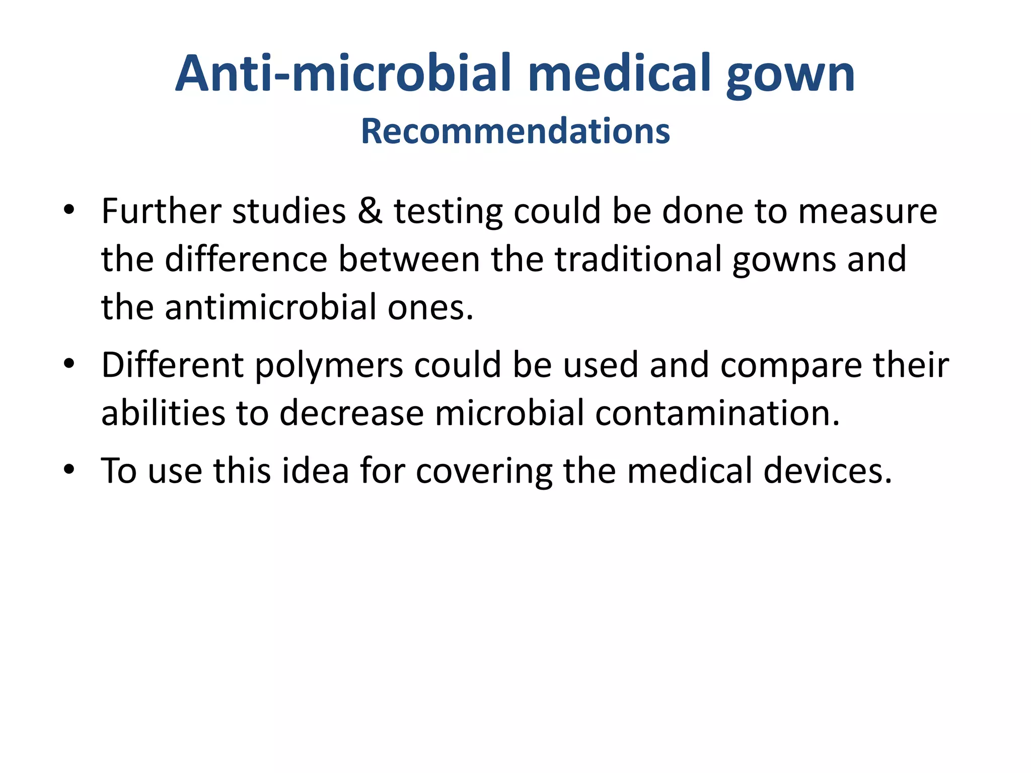 polymers,anti-microbial medical gown,IDM15 | PPTX