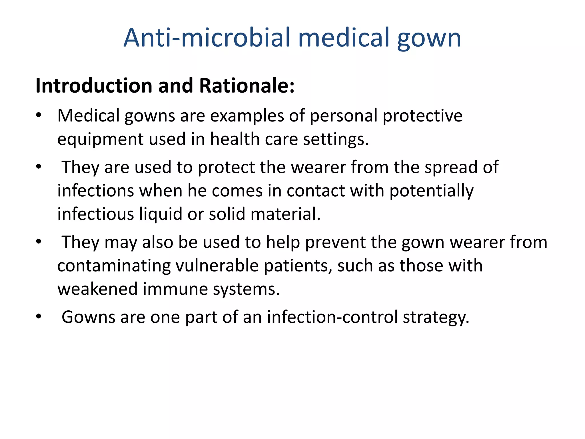 polymers,anti-microbial medical gown,IDM15 | PPTX