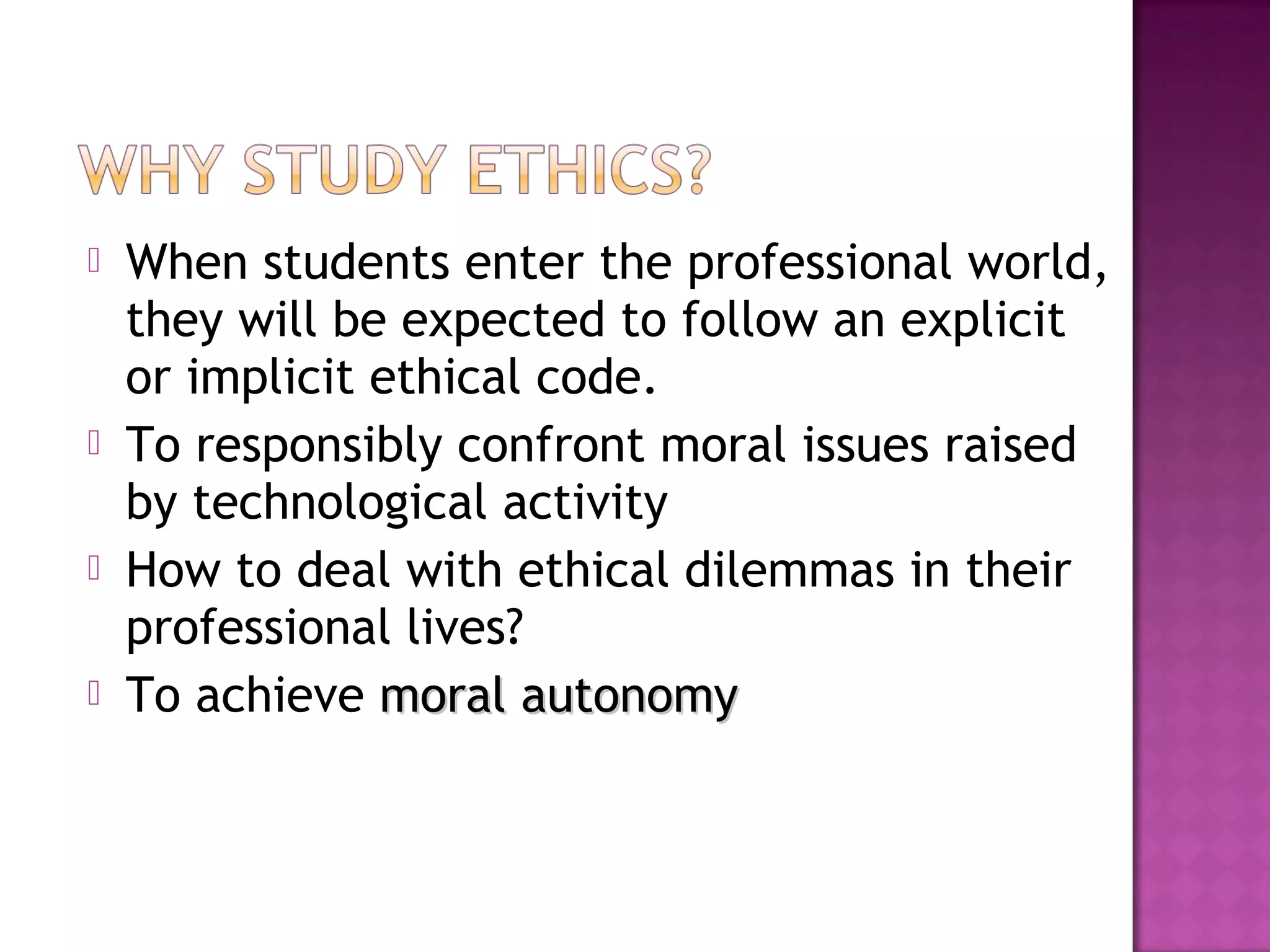 Professional Ethics in Engineering | PPT