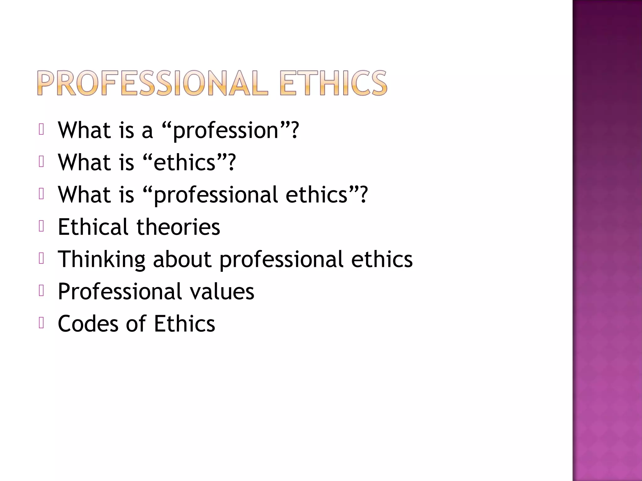 Professional Ethics in Engineering | PPT