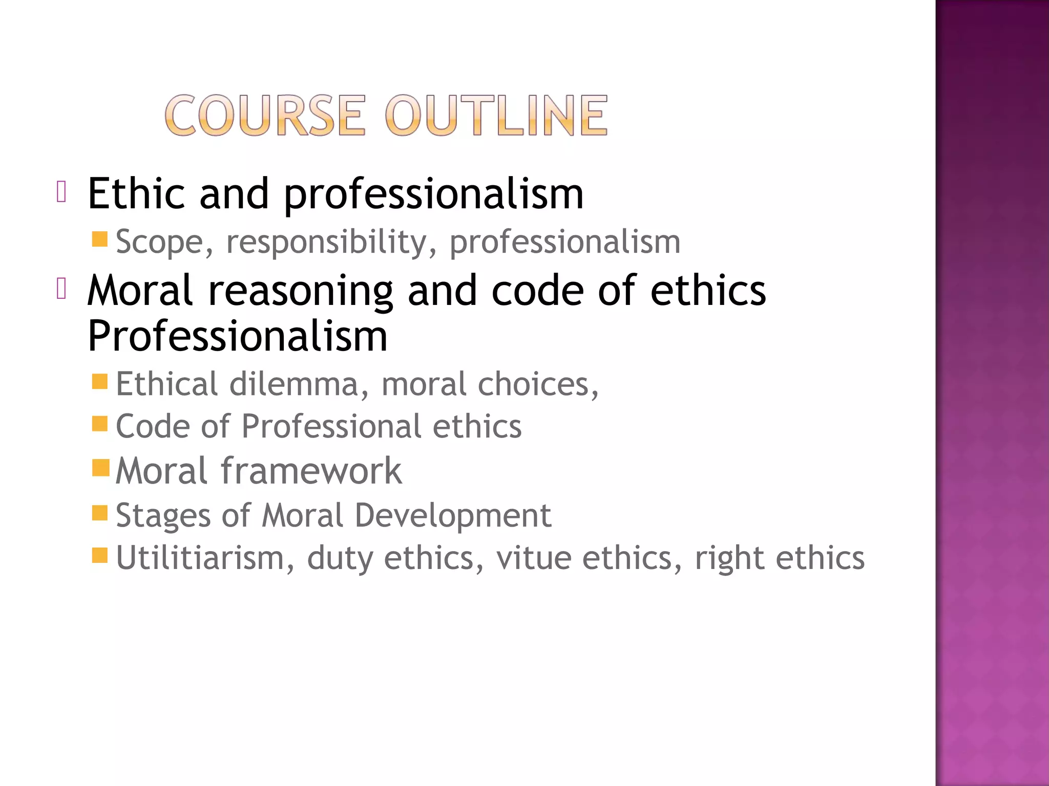 Professional Ethics in Engineering | PPT