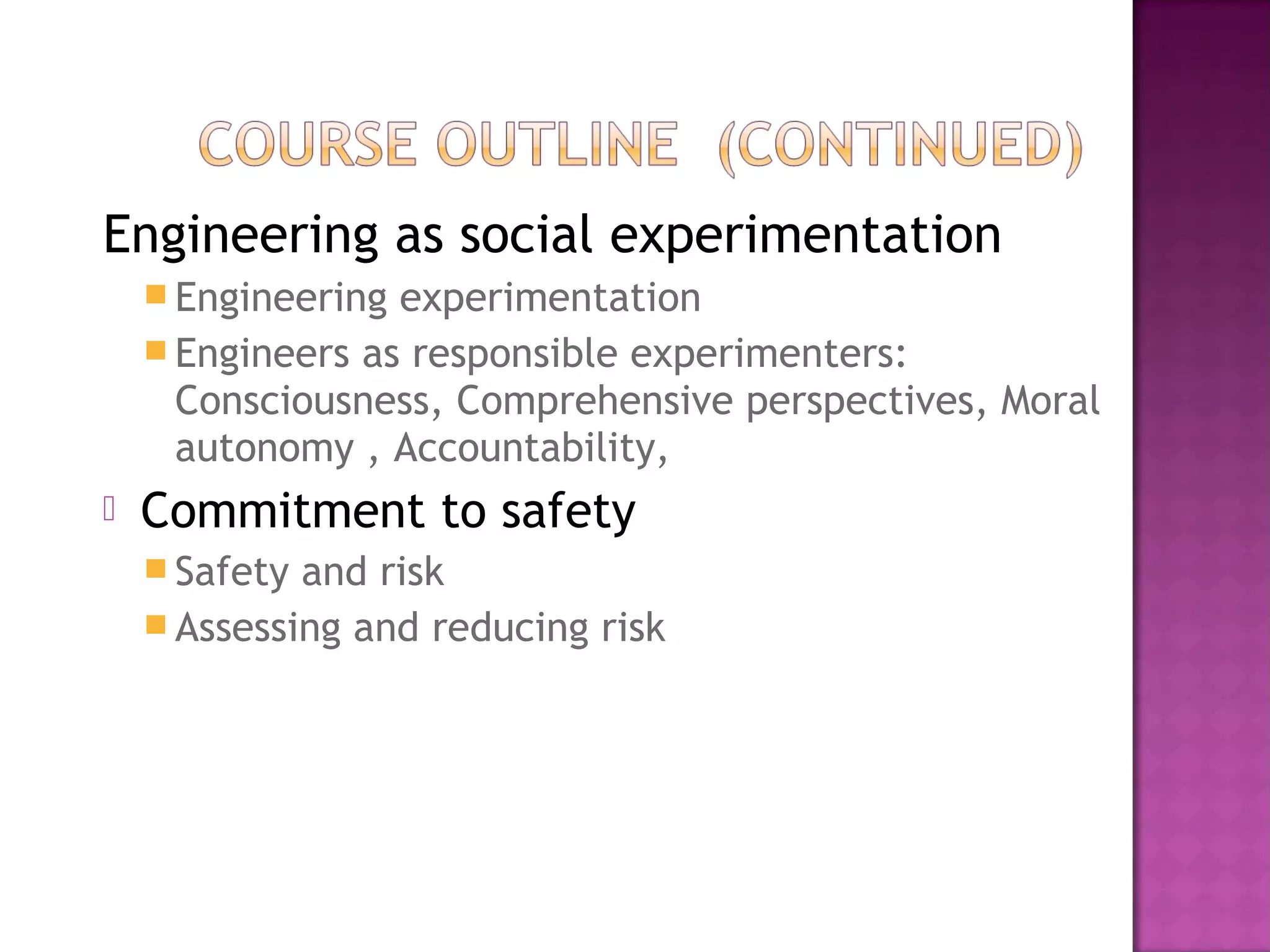 Professional Ethics in Engineering | PPT