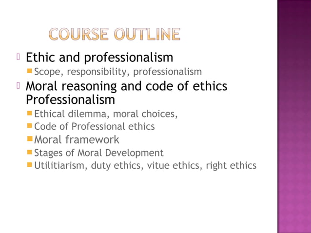 Professional Ethics in Engineering | PPT