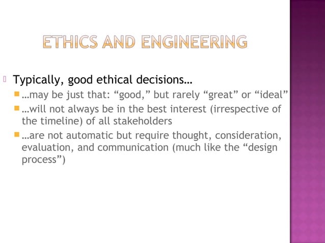 Professional Ethics in Engineering | PPT