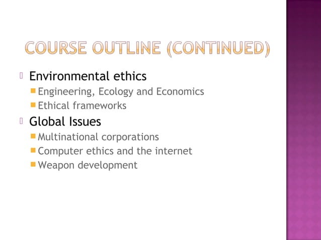 Professional Ethics in Engineering | PPT
