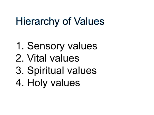 hierarchy of values | PPTX