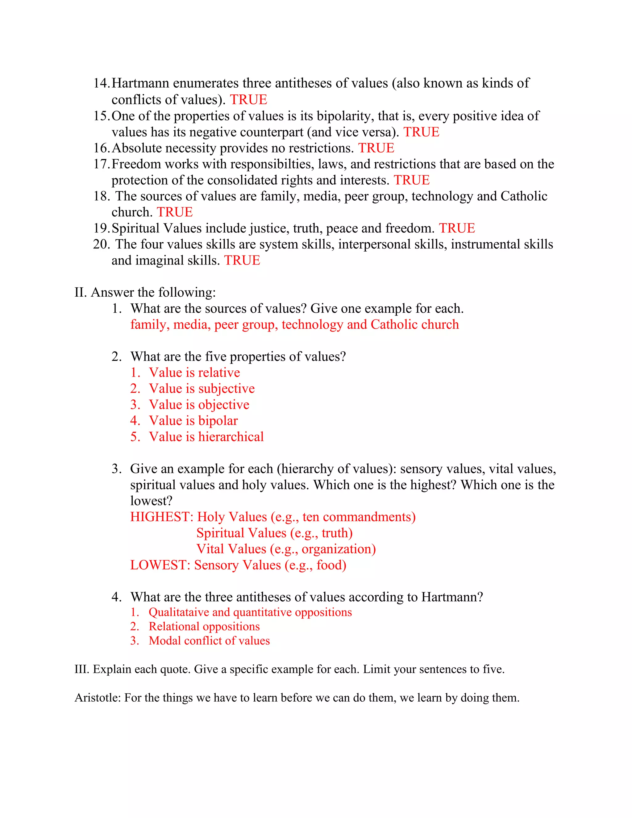 KEY TO CORRECTION Profeth worksheet | PDF KEY TO CORRECTION Profeth worksheet | PDF
