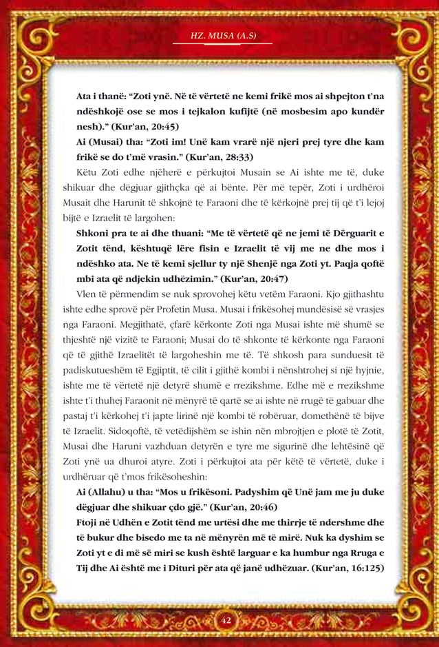 Profeti musa (mojsiu) (as). albanian (shqip) | PDF